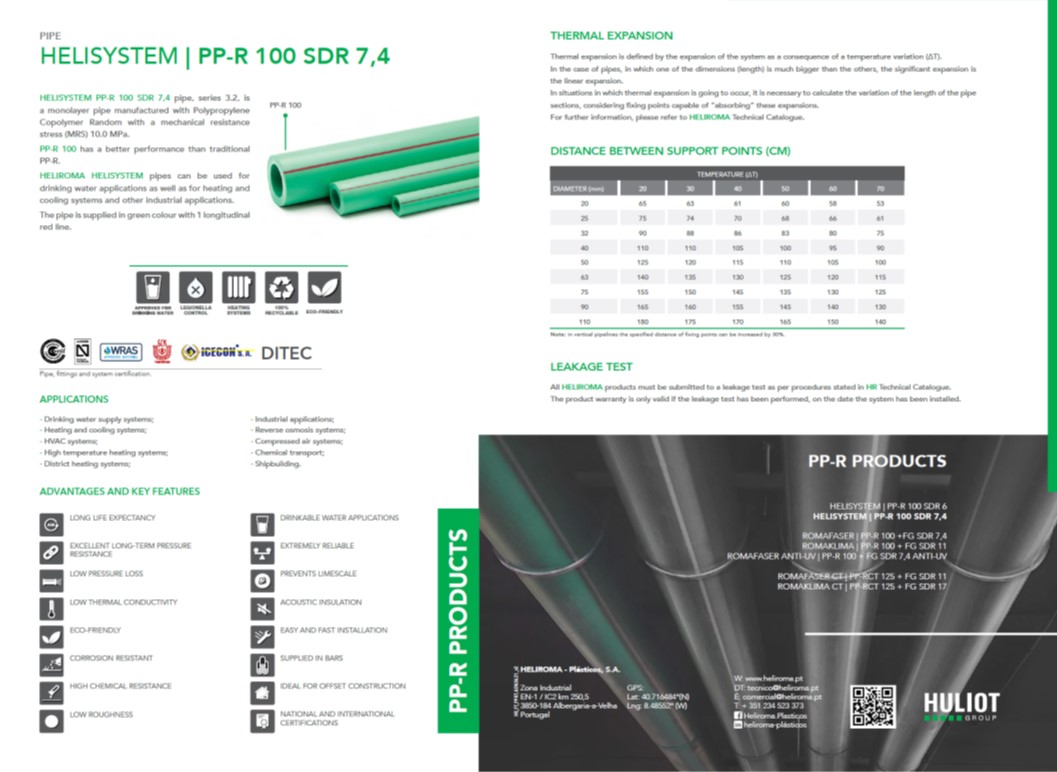 Dea ,pprc boru,ppr boru, - HELISYSTEM PP-R 100 SDR 7.4
